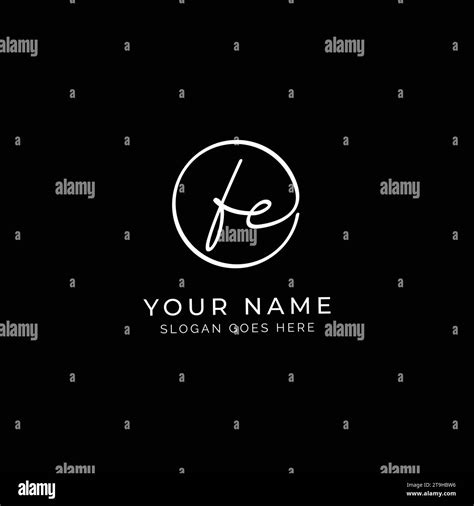 F E Fe Initial Letter Handwritten And Signature Vector Logo Business