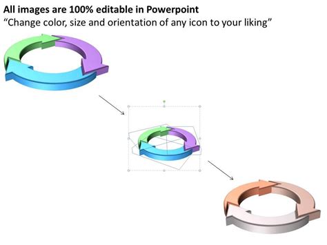Interconnected Arrows Pointing Inwards In Circle Powerpoint Templates