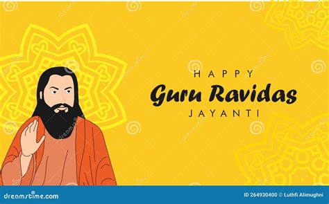 Guru Ravidas Jayanti Banner Template Stock Vector Illustration Of