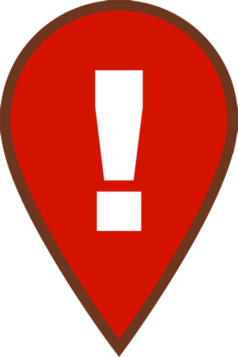 Map Warning Icon Openclipart