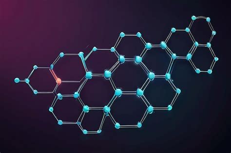 Premium Photo Hexagonal Molecular Structure For Medical Science And Digital Technology Design