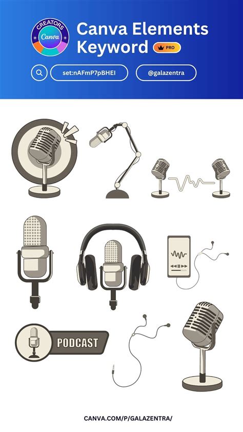 Canva Elements Podcast Talk Illustration Canvas Podcasts Element