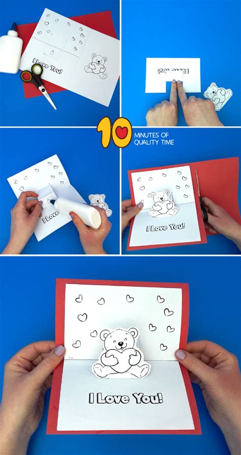 I Love You Pop Up Card 10 Minutes Of Quality Time