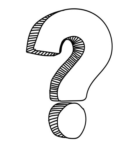 Hand Drawn Question Mark In Doodle Style 16122047 Vector Art At Vecteezy