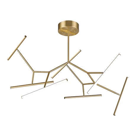 Led Deckenleuchte 2073 7 Fl 120 Cm Gold Lampenwelt De