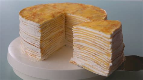 ほんのり甘くてクリーミー♡層が美味しいミルクレープ Light And Creamy Mille Crepe Cake Youtube