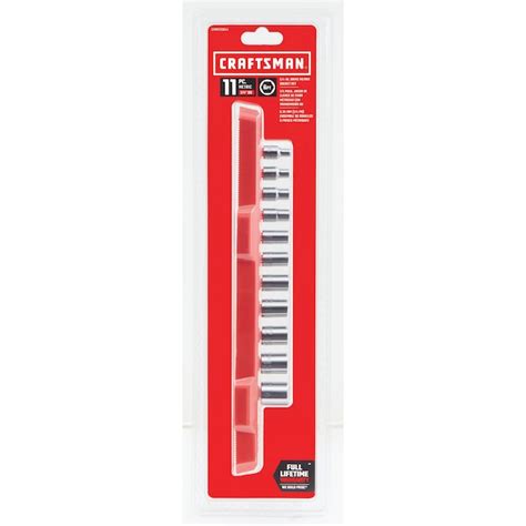 Craftsman 11 Piece Metric 1 4 In Drive 6 Point Set Shallow Socket Set