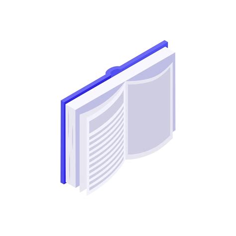 Premium Vector Vector Books Isometric Icon On White Background