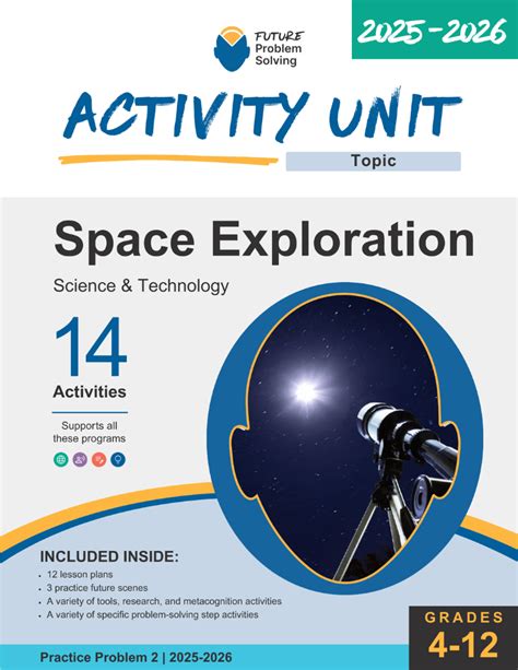 Space Exploration Activity Unit Practice Problem Future Problem Solving Official Store