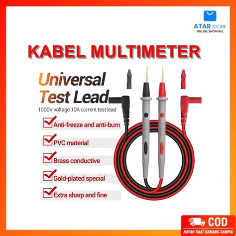 Jual Kabel Multimeter Multitester Avometer Bahan Silicon Rubber Wire