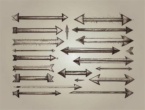 A Drawing Of Arrows With Arrows Pointing To The Right Premium Ai Generated Image