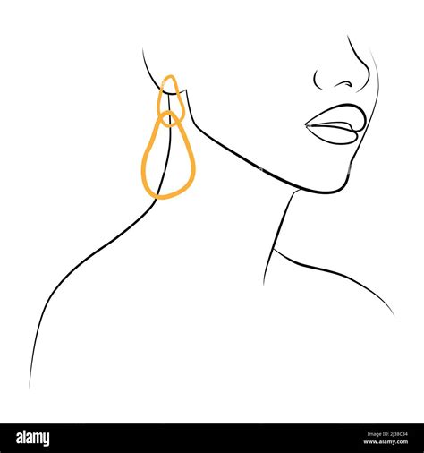 Woman Portrait Abstract Drawing Of A Single Line Beauty Woman