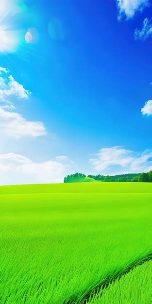 Premium Ai Image Beautiful Grass Field Landscape Background Wallpaper