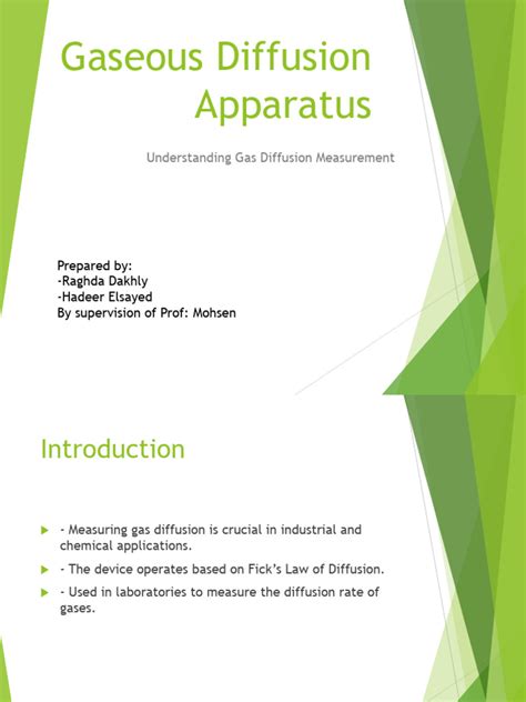 Gaseous Diffusion Apparatus Pdf Diffusion Gases
