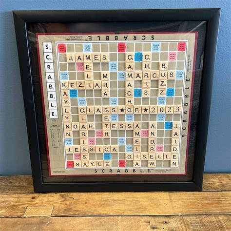 Custom Framed Scrabble Boards Personalized T Vintage Scrabble