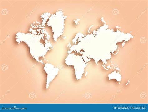 World Digital Outlined Map Background Stock Illustration Illustration Of Science Outline