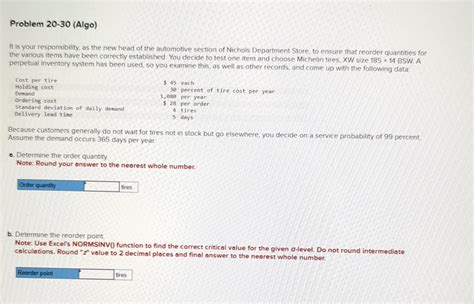 [solved] problem 20 30 algo it is your responsibility as