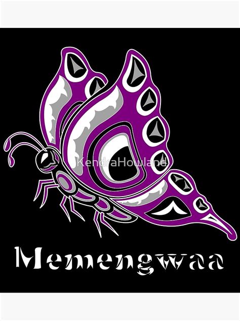 Memengwaa Butterfly Asexual Pride Poster By Kendrahowland Redbubble