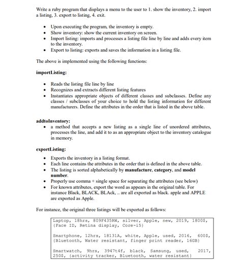 Ruby Programming Question Short Menu Write A Ruby
