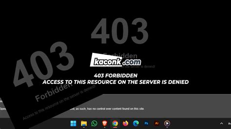 Solusi 403 Forbidden Access To This Resource On The Server Is Denied