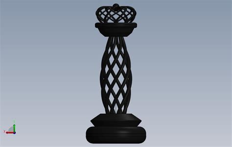 棋子 黑皇后solidworks 2016模型图纸免费下载 懒石网