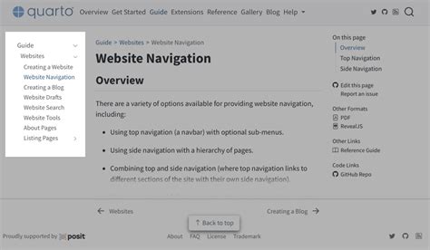 18 Websites Quarto The Definitive Guide
