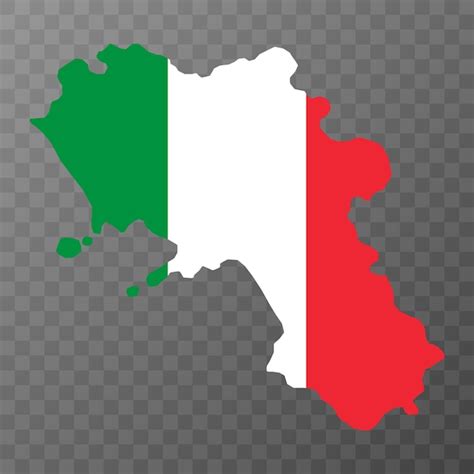 Kampanien Karte Region Italien Vektor Illustration Premium Vektor