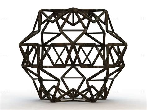 Wireframe Shape Small Ditrigonal Icosidodecahedron 3d Printing Model Stl