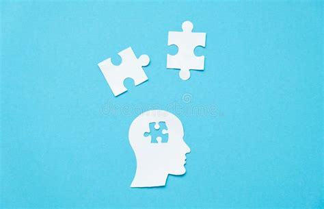 A Paper Head With A Mosaic Brain Dementia Mental Health Concept