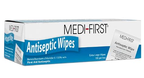 Medique First 21433 Antiseptic Wipes 100 Per Box