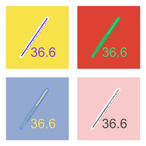 Flat Icon Design Collection Body Thermometer Vector Eps Ai Uidownload