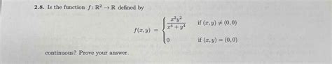Solved 28 ﻿is The Function Fr2→r ﻿defined