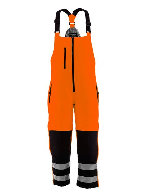 Refrigiwear Refrigiwear Hivis Insulated Softshell Bib Overalls Ansi