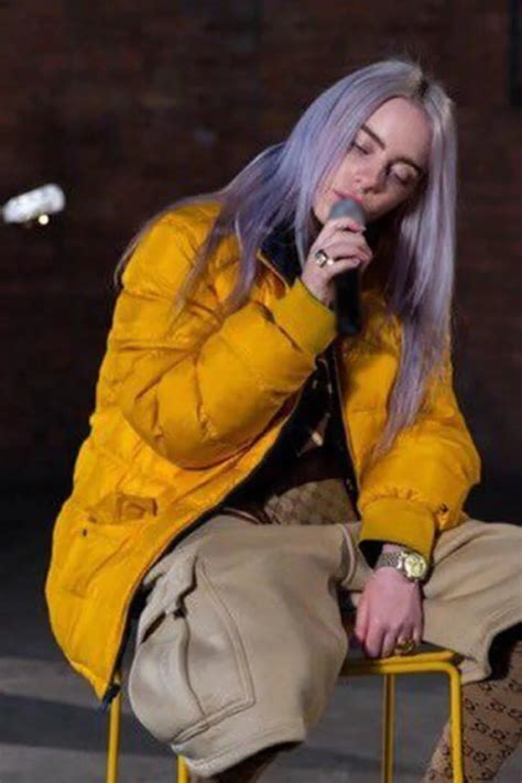 Billie Eilish Yellow Puffer Jacket