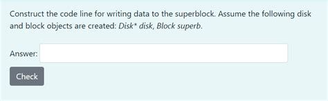 Solved An Important Part Of File Systems Is Ensuring That