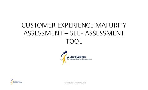Customer Experience Maturity Assessment Ppt Slide Deck
