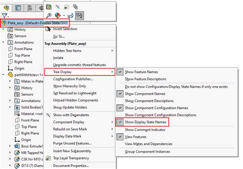 How To Hide The Display State Name In SOLIDWORKS
