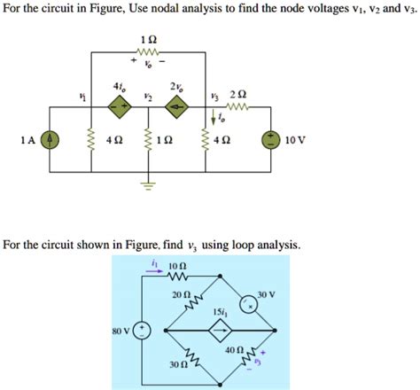 solved linear circuit analysis for the circuit in figure use nodal