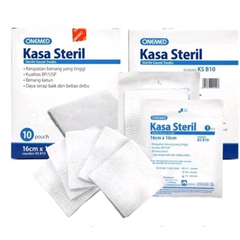 Jual Kassa Steril Onemed 16x16 Cm Isi 10 Lembar Kasa Steril Balut Luka Shopee Indonesia