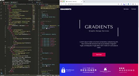 sitio maquetado con html y css dark mode irina delgado