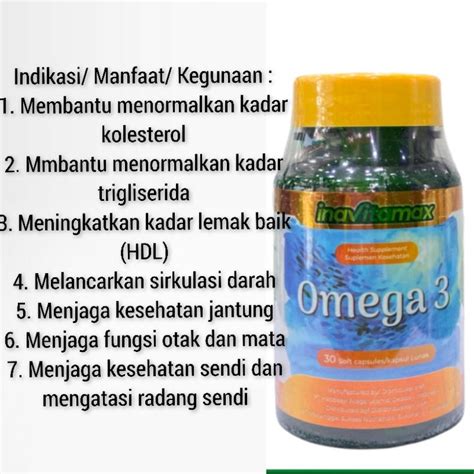 Jual Inavitamax Omega 3 Isi 30 Vitamin Minyak Ikan Omega3 Vit E Otak