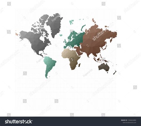 World Map Vector Mercator Projection Exotic Stock Vector Royalty Free