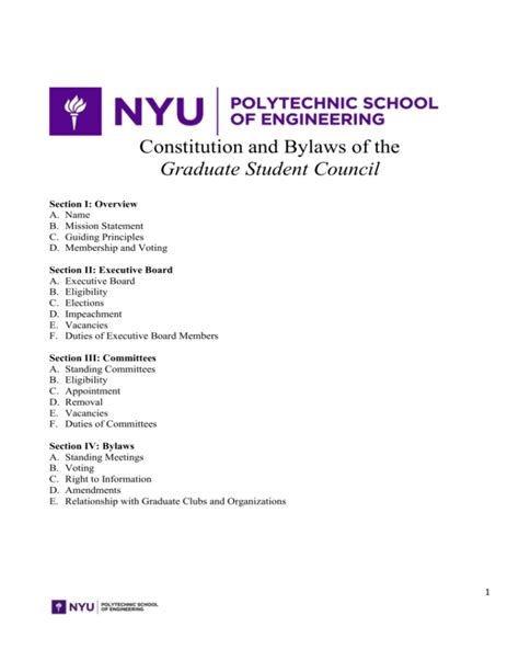 Graduate Student Council Constitution