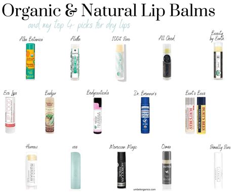 Organic And Natural Lip Balm For Dry Lips Umbel Organics