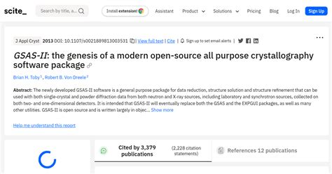 Gsas Ii The Genesis Of A Modern Open Source All Purpose