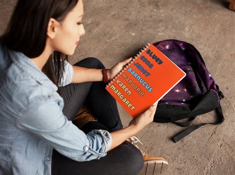 Bluey Inspired Spiral Notebook Lined Bluey Nickname List Etsy