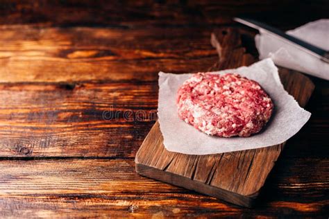 Raw Beef Patty Stock Image Image Of Meat Beef Burger 118824447