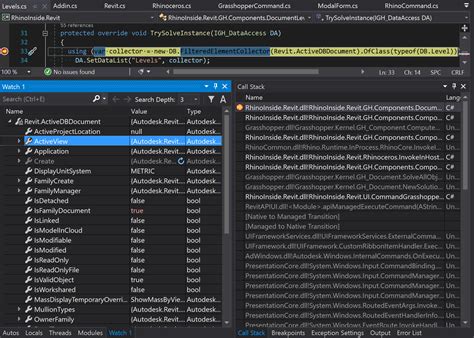 RhinoWIP New Update RhinoInside Revit ActiveDBDocument ActiveView Giving Null Revit