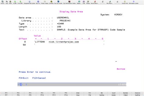 how to read a data area dtaara using ibm i sql nick litten [ibm i