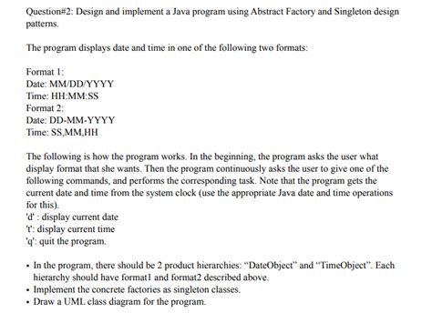 Solved Question Design And Implement A Java Program Using Chegg